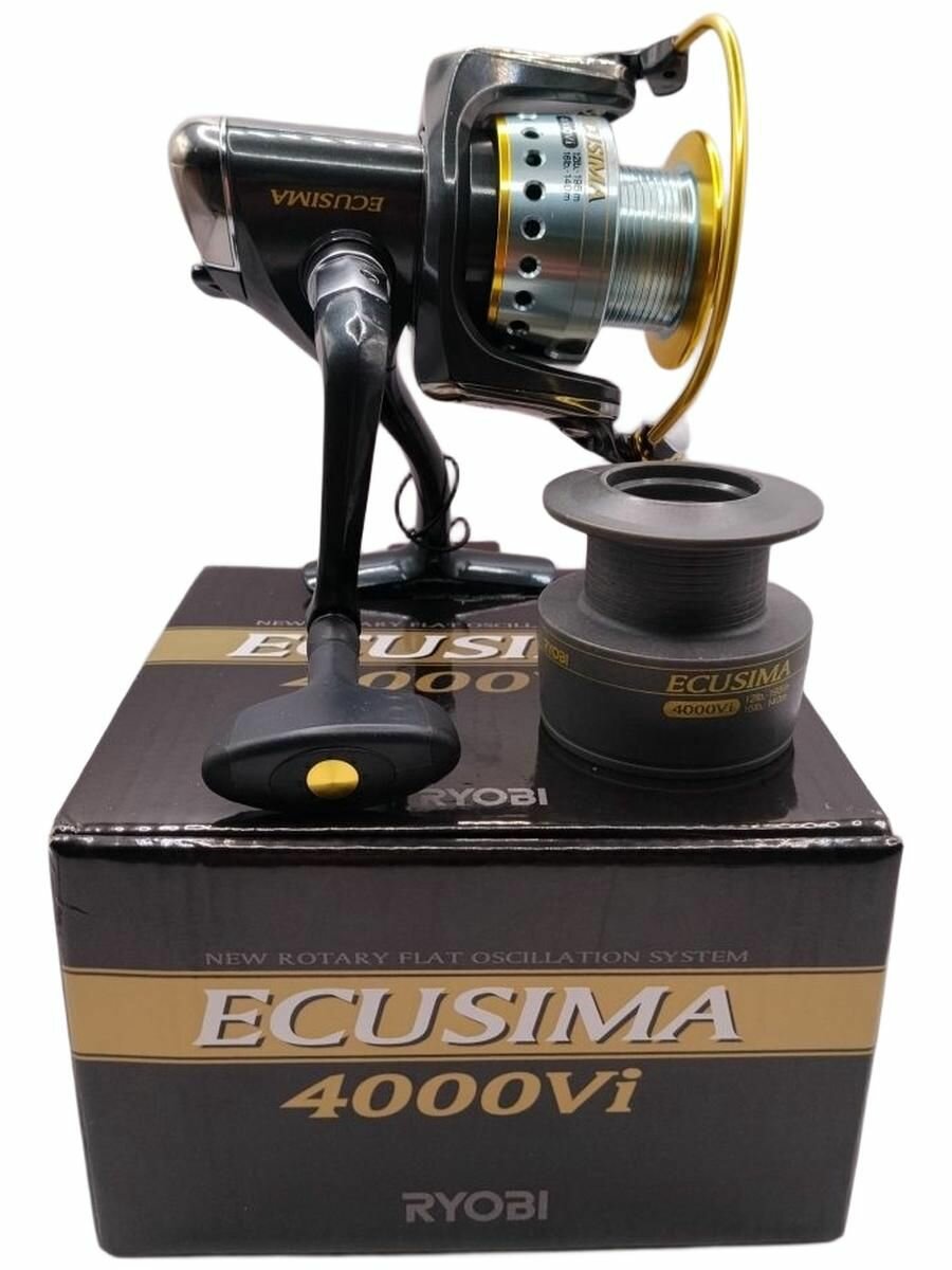 Катушка Ryobi Ecusima 4000 VI универсальная безынерционная катушка с передним фрикционом и 4+1 подшипниками для спиннинга, фидера и донной ловли