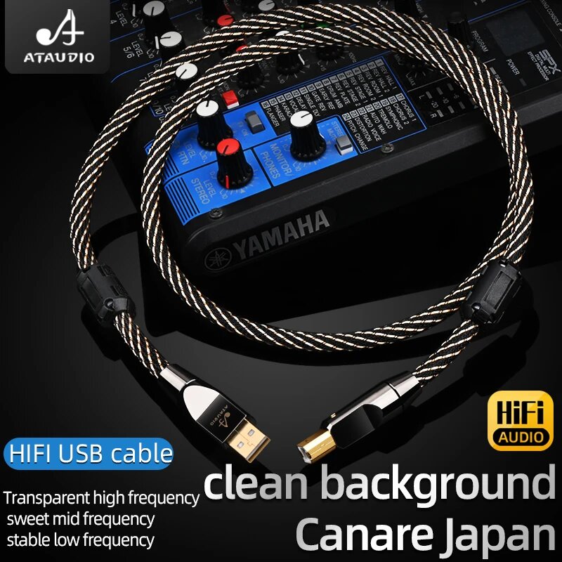 ATAUDIO HiFi USB OTG Кабель USB Type A - B Type C - B — фото 1