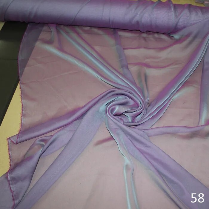 Прозрачная шифоновая ткань 30D, полиэстер, 150х(100/200/300) см 58