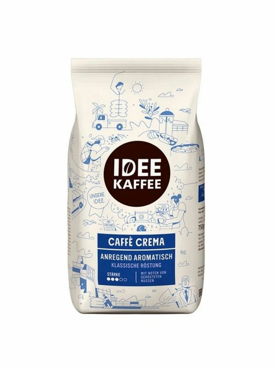 Кое зерновое IDEE KAFFEE Crema, 1000 г
