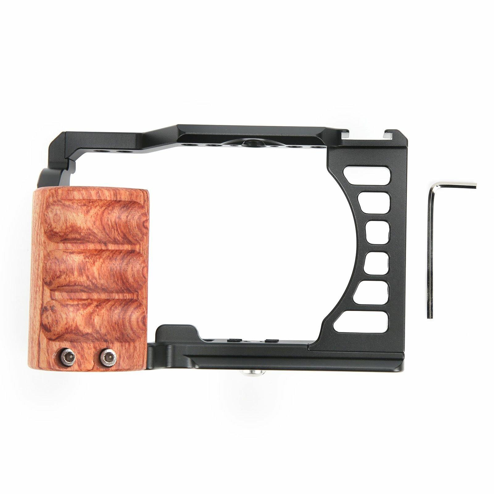 Комплект из алюминиевого сплава для видеосъемки камеры Sony A7C с эргономичной деревянной ручкой-стабилизатором