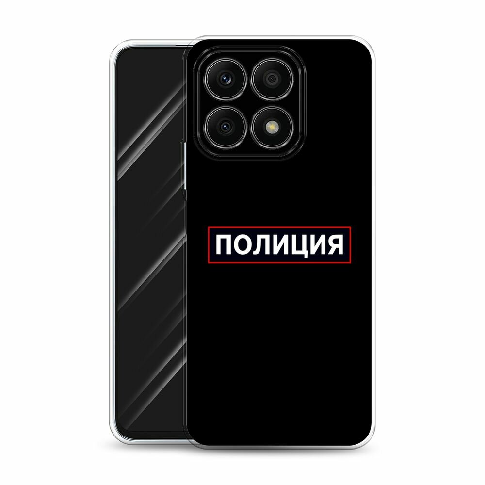 Силиконовый чехол на Honor X8A / Хонор X8A с принтом "Police logo" — фото 1