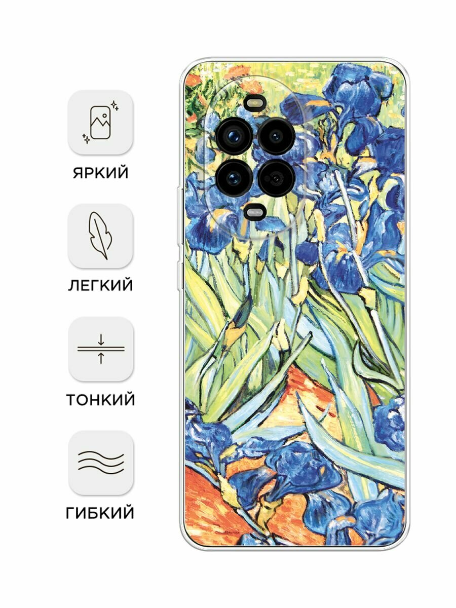 Чехол на Huawei Nova 13 Pro / Хуавей Нова 13 Про с принтом "Ирисы Ван Гог" — фото 1