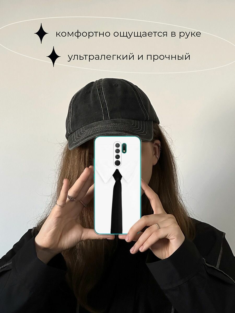 Силиконовый чехол на Xiaomi Redmi 9 / Сяоми Редми 9 с принтом "Галстук" — фото 1