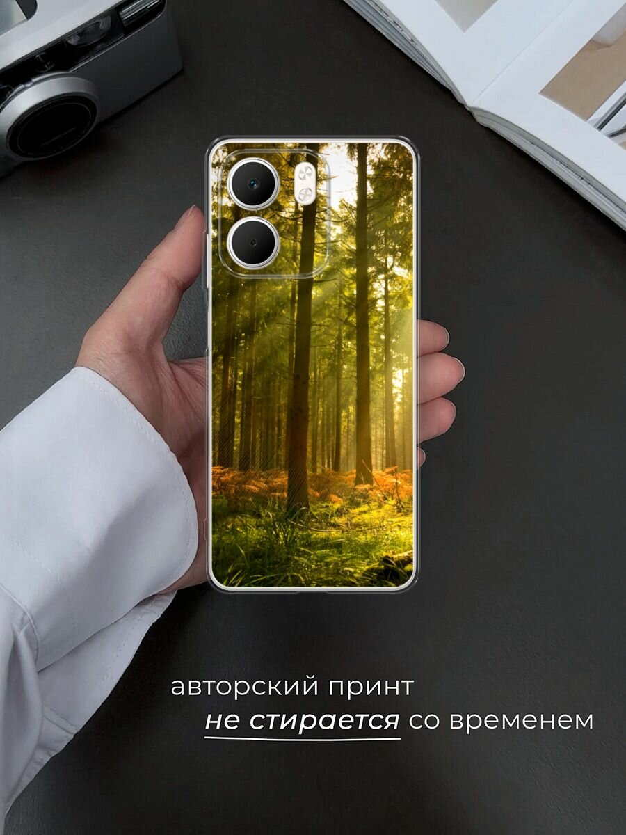 Силиконовый чехол на Oppo A5x / Оппо А5x с принтом "Лес 7" — фото 1
