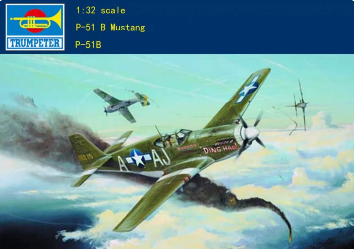 Trumpeter 1/32 02274 Вторая мировая война P-51B Mustang Мустанг сборная модель самолета
