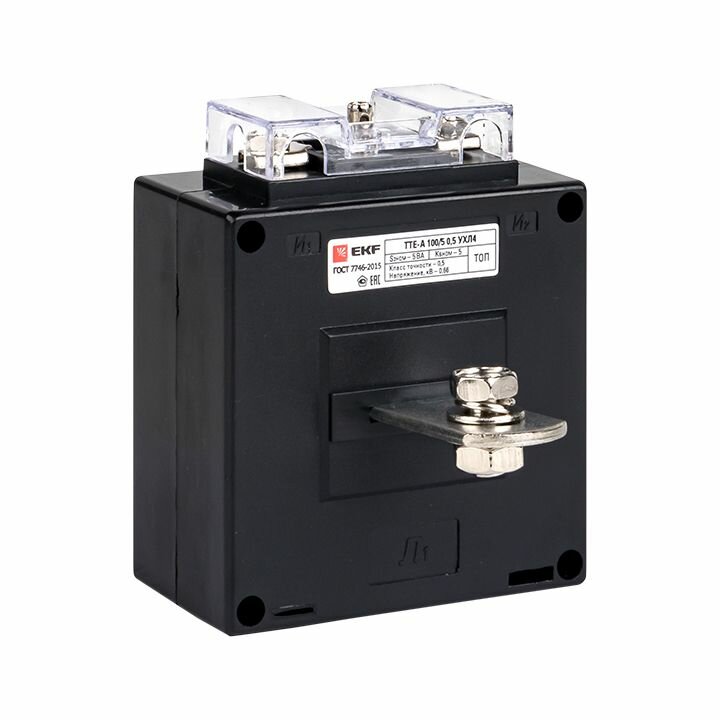 Трансформатор тока EKF класс точности 0.5, 90х110х125 мм, 660В, 100А