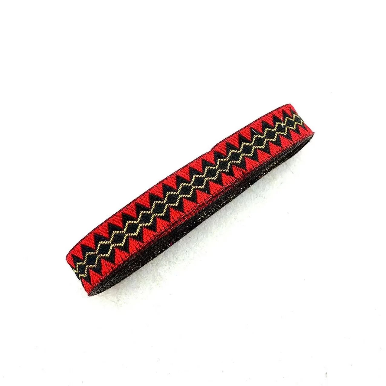 Жаккардовая лента Lucky Bay 2 см, 7 ярдов, 2cm width, Красный