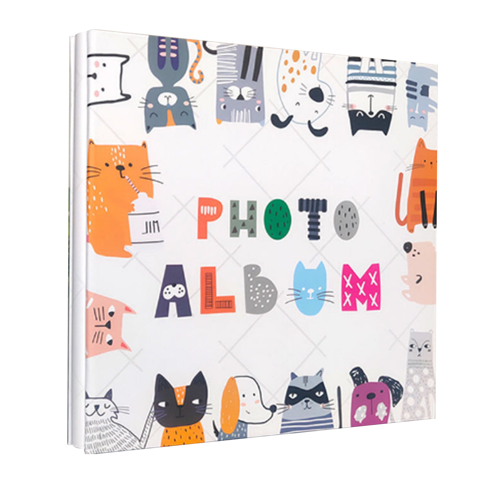 Фотоальбом 6 дюймов: 500 листов черные страницы дизайн кошка без ламинирования