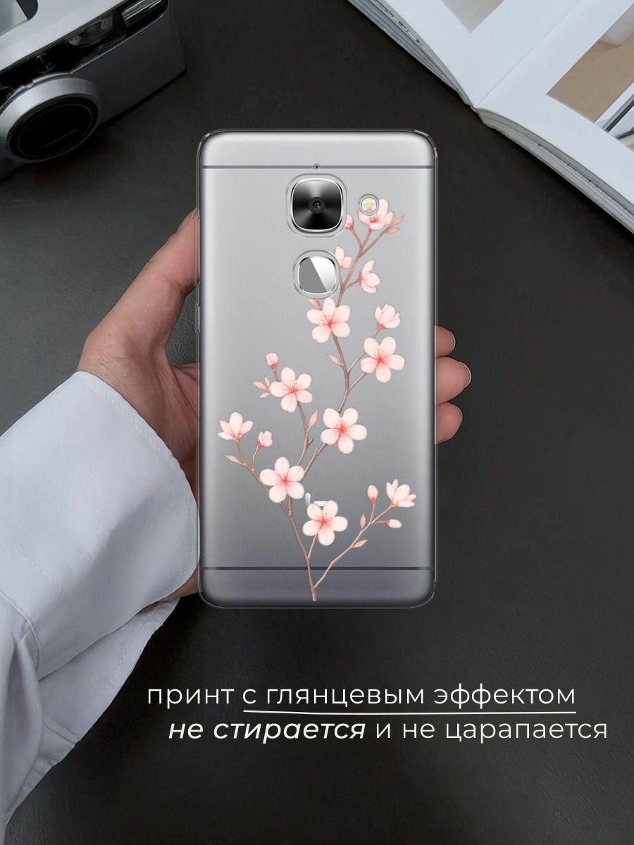 Чехол на LeEco Le 2/2 pro / Лееко Ле 2/2 про с принтом "Веточка сакуры 2" — фото 1