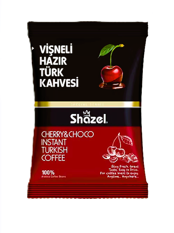 Кофе натуральный растворимый с шоколадом и вкусом вишни Shazel 100 гр