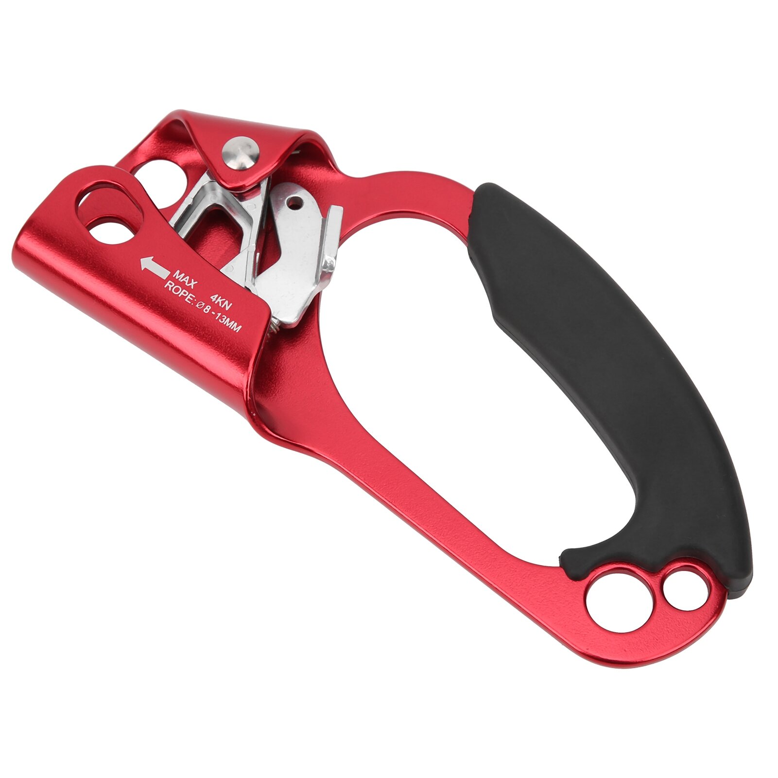 Скалолазание на правой руке, восхождение на дерево, арборист, снаряжение для спуска, красный