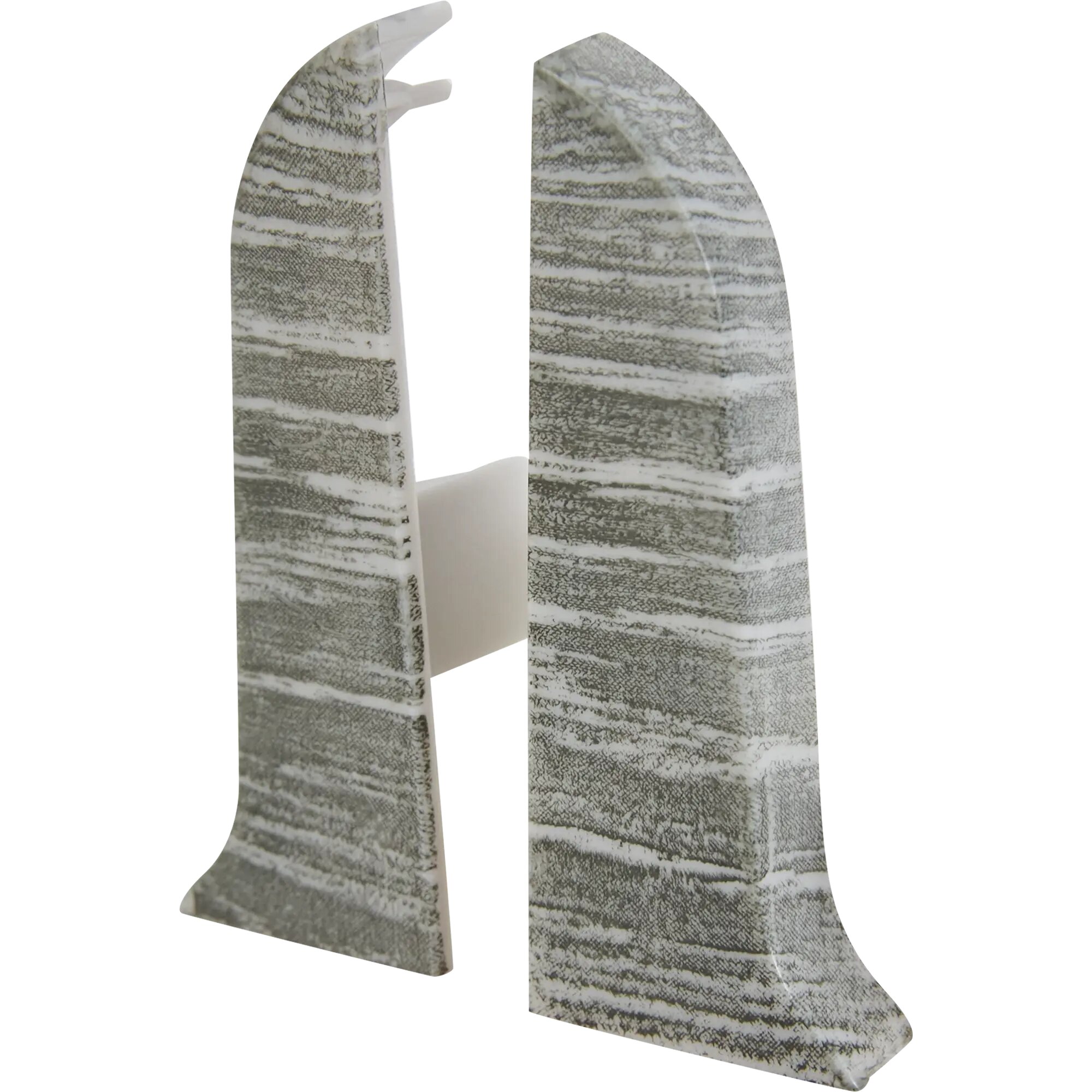 Заглушки для плинтуса Дуб Горный, высота 62 мм, комплект 2 шт для отделки пола