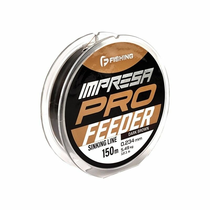 F-FISHING Леска Impresa Pro Feeder Dark Brown 150м 0,234мм 5,49кг 12,1lb