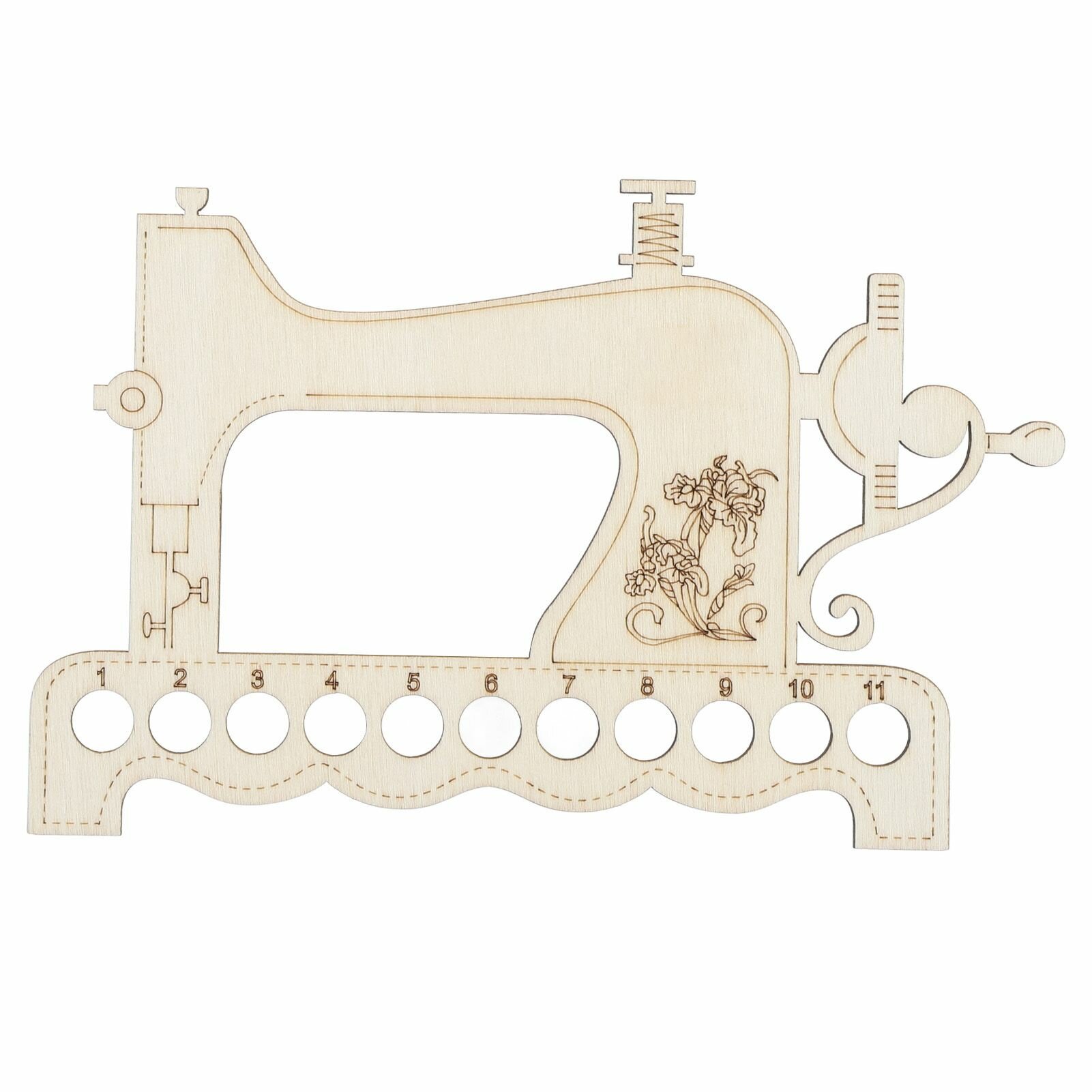 Доска-органайзер для вышивальных ниток, легкая форма для швейной машины, деревянный держатель для вышивки крестом, доска для ниток для рукоделия, без аксессуаров