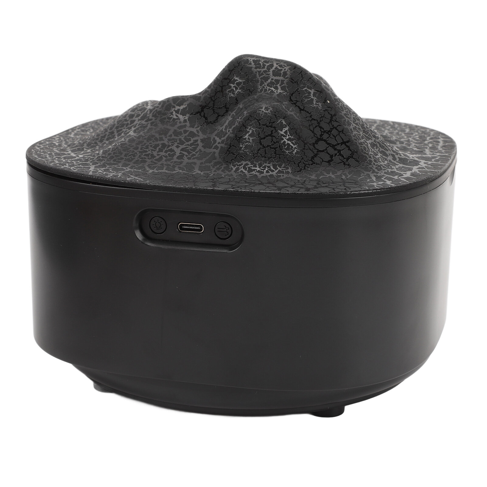 Ароматерапевтический диффузор-увлажнитель с цветной светодиодной подсветкой Lava Mountain 1,5 л USB-диффузор эфирных масел Увлажнитель с холодным паром для спальни, офиса, черный и в черную полоску