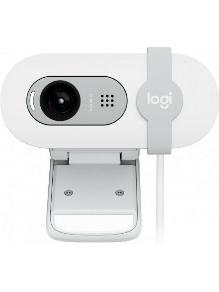 Камера-Web LOGITECH HD Webcam Brio 100 (Брио 100) белый (2MP, 1920x1080, USB-A, микрофон) (960-001618)