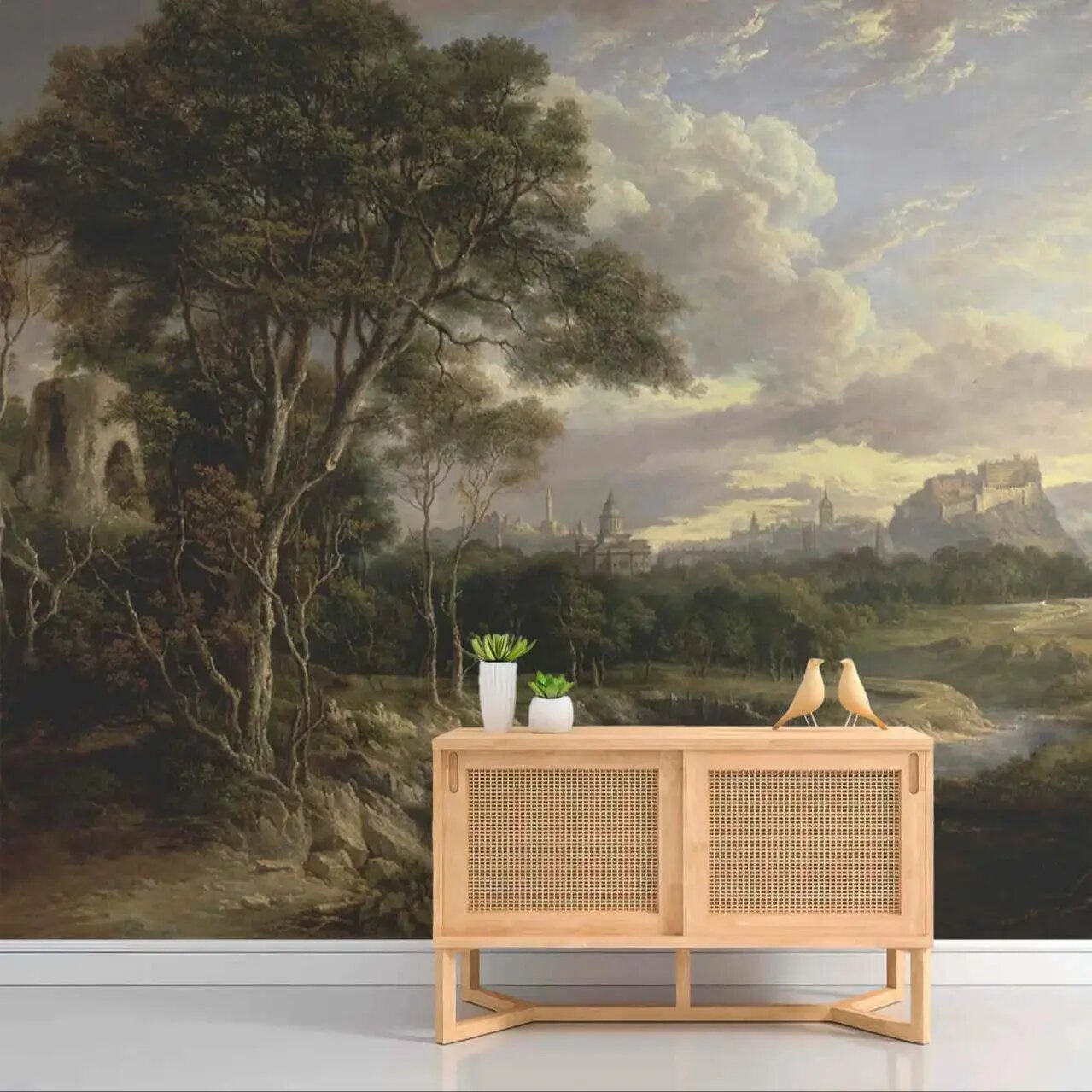 Панорамные бумажные обои Pixel&Wall "Сельский лес"