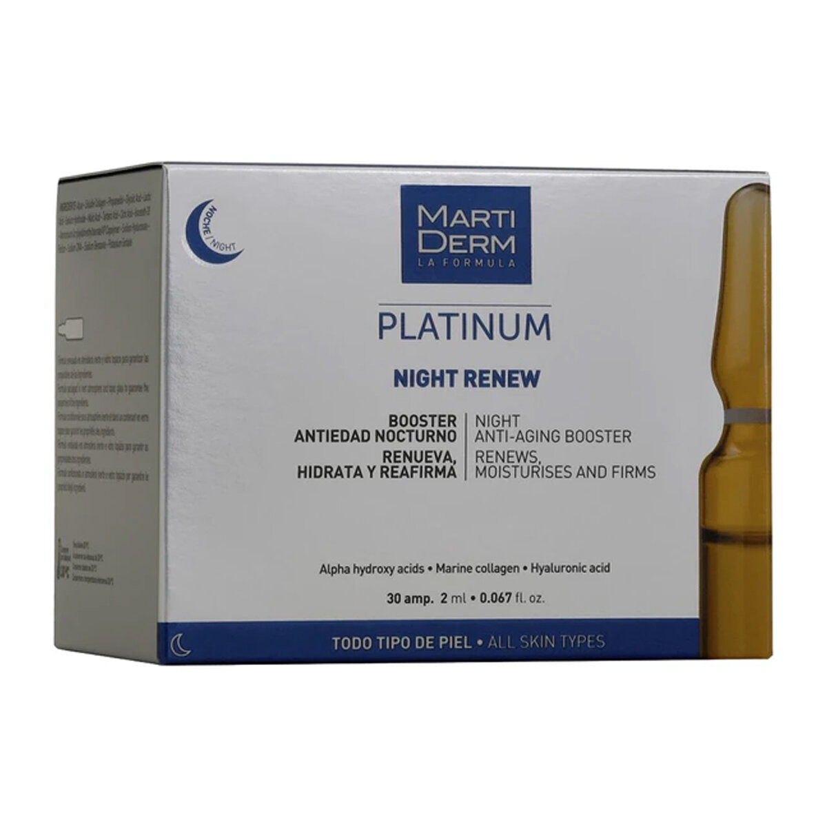 MartiDerm Ампульная сыворотка для лица Platinum Night Renew Сыворотка 30*2мл
