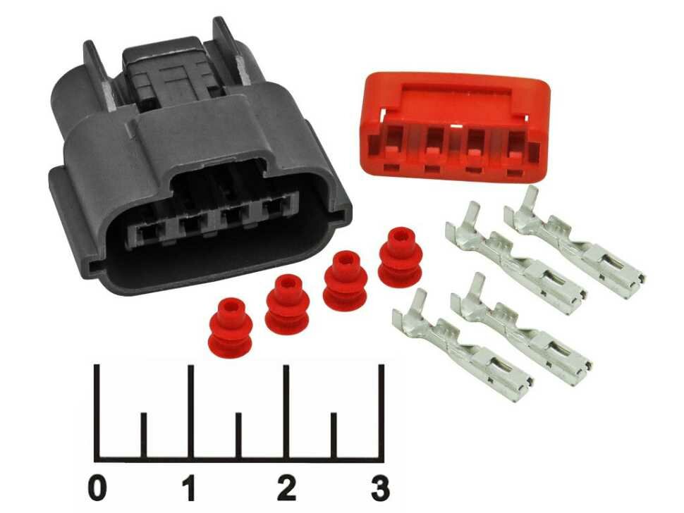 Разъем 4pin гнездо 1.5мм влагозащищенный авто (Nissan)
