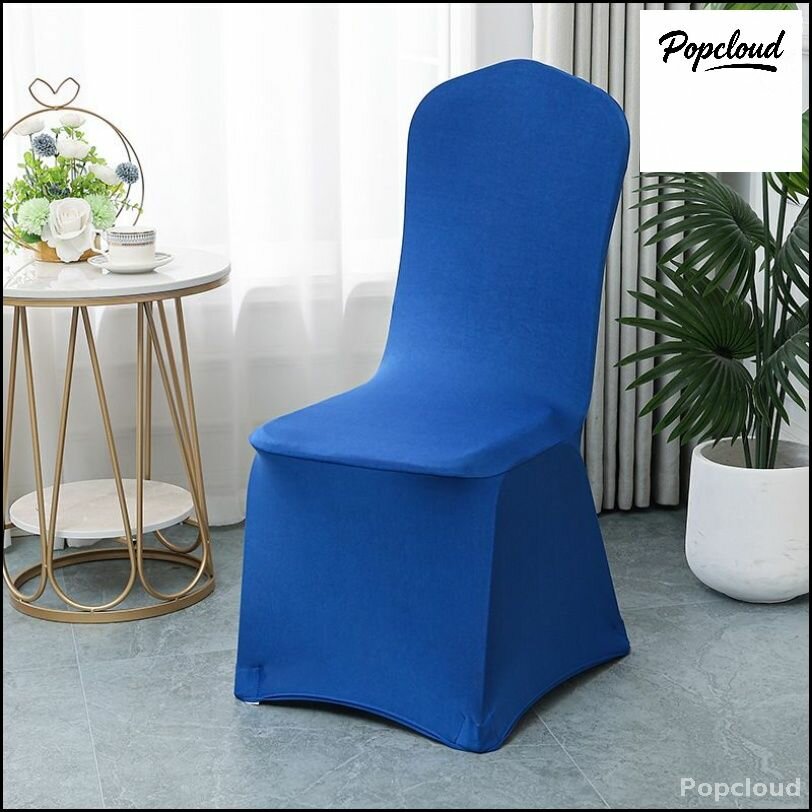 Чехол на стулья со спинкой, стрейч белый 1шт