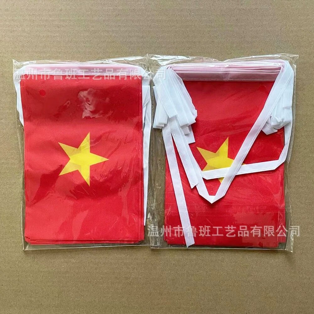 SKY FLAG Вьетнамские флаги 14x21 см 20 шт./лот Вьетнамские струнные флаги Вымпел Баннер Фестиваль Вечеринка Праздник для украшения