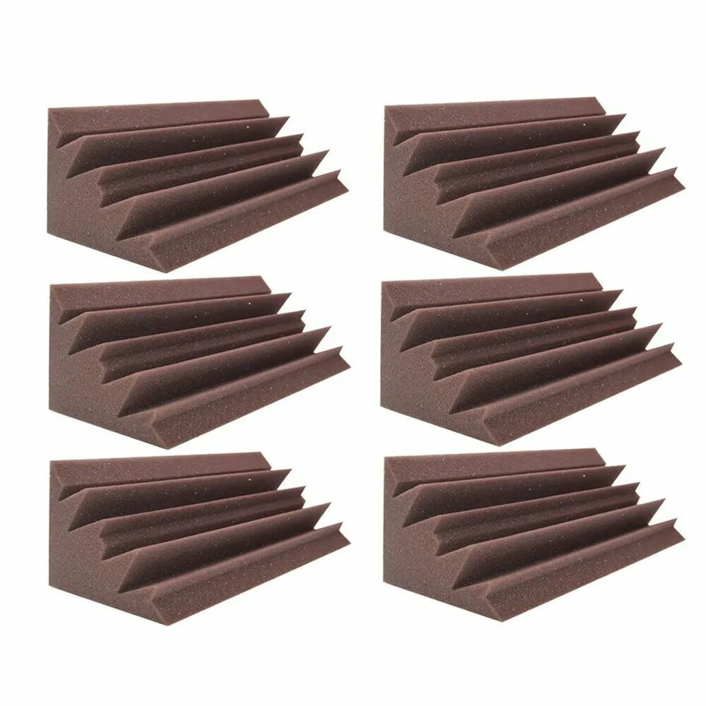 6 шт. Зубчатый Акустическая угловая ловушка для басов высокой плотности, студийной звукоизоляционные панели 48x12x12CM