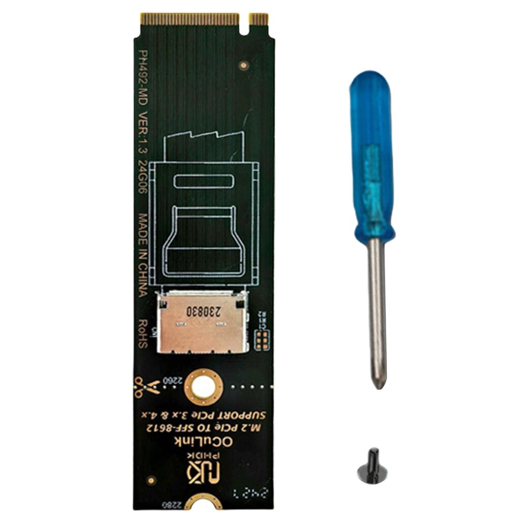 Высокоскоростная карта-адаптер M.2 PCIe для SFF 8612 с поддержкой твердотельных дисков NVMe SFF8611