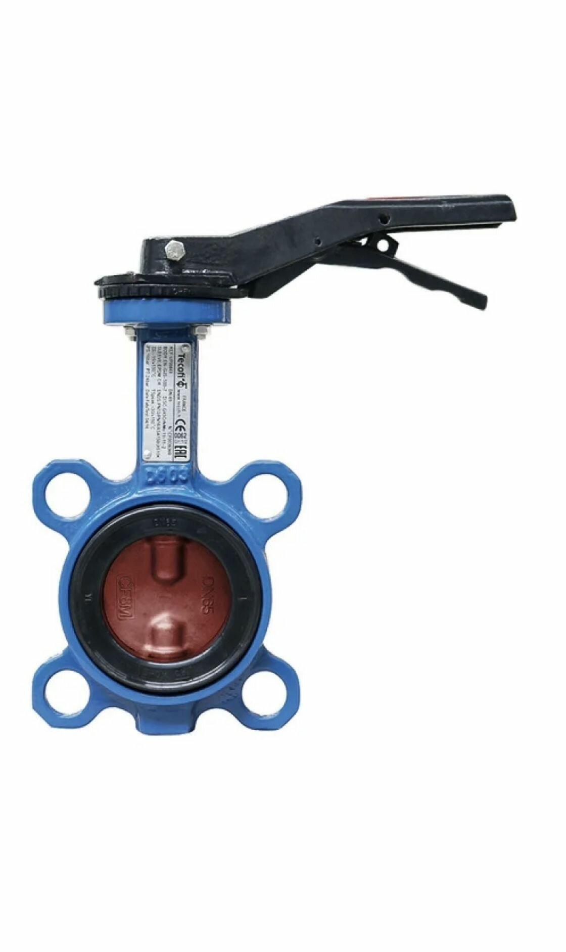 Затвор дисковый поворотный Tecofi VPI 4448 Ду50 Ру16 с ручкой