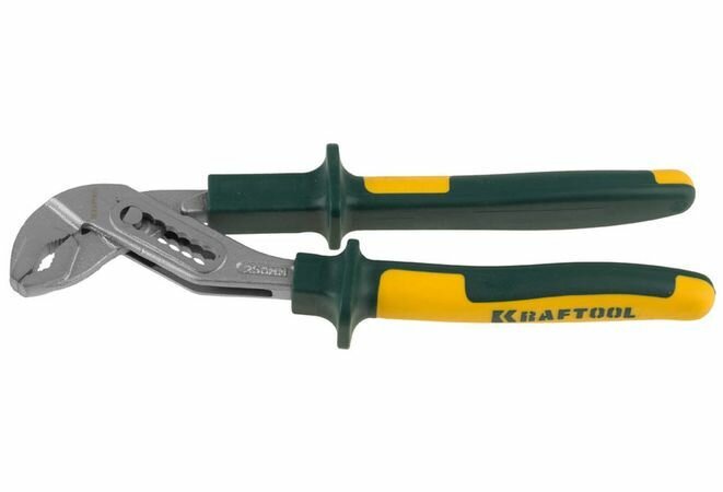 Клещи "KRAFT-MAX", переставные, Cr-Mo, маслобензост двухкомп рукоятки, шарнирное соединение с повыш износост, 250мм, KRAFTOOL