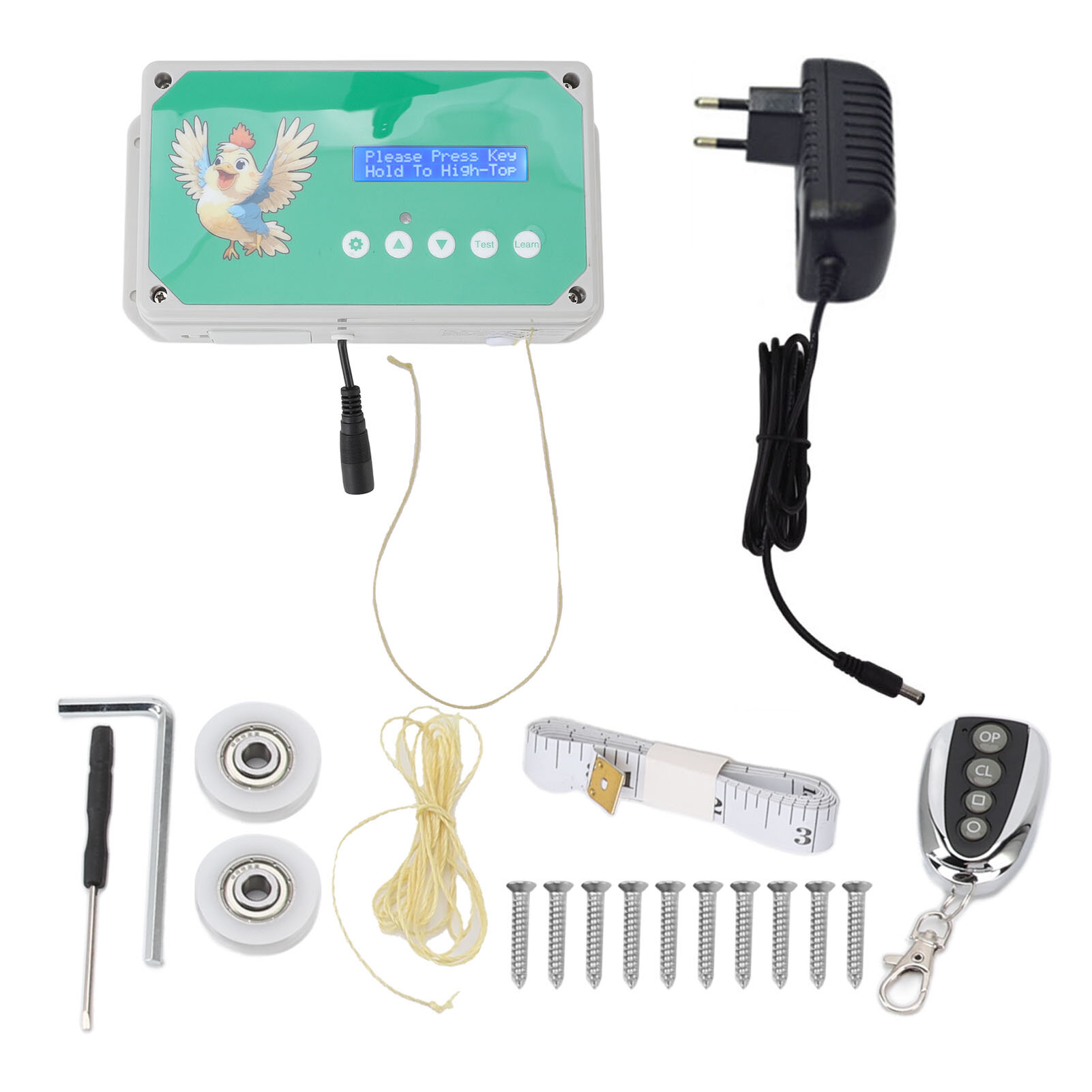 Контроллер двери курятника IP44 водонепроницаемый таймер пульт дистанционного управления двойной источник питания автоматический открыватель двери птичника 100 240 В ЕС вилка