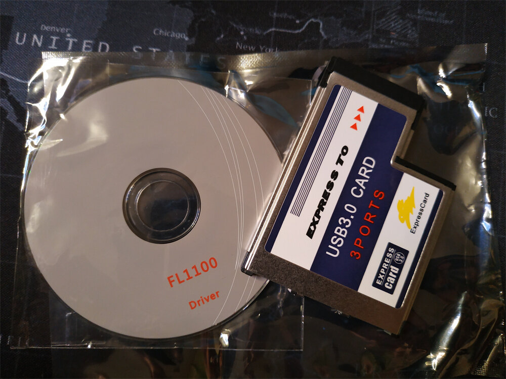 Адаптер ExpressCard 54 мм ExpressCard для 3 портов USB 3.0 для ноутбука с чипом FL1100