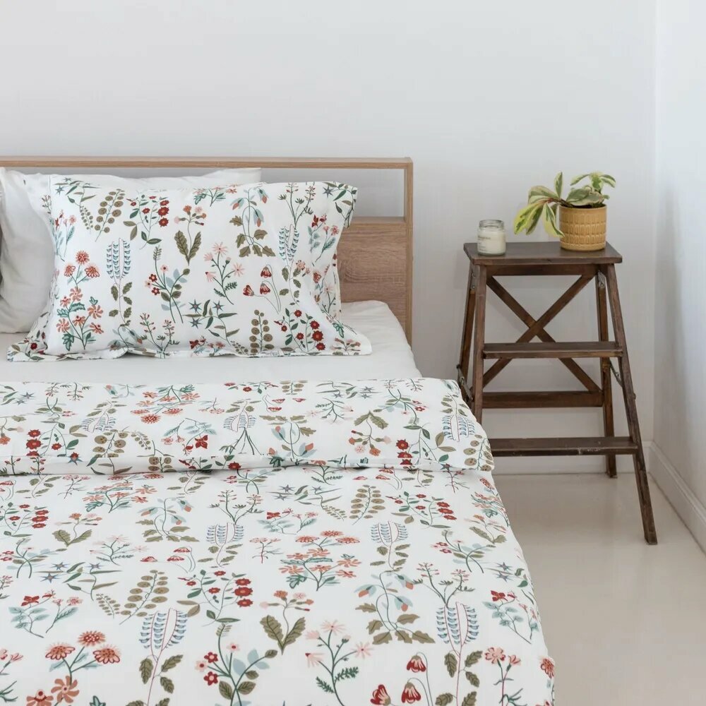 Комплект постельного белья, Сатин, Односпальный, наволочки 50x70