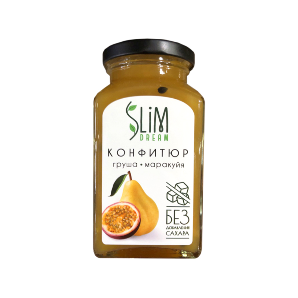 Конфитюр Slim Dream из груши и маракуйи без сахара 300 г, Россия