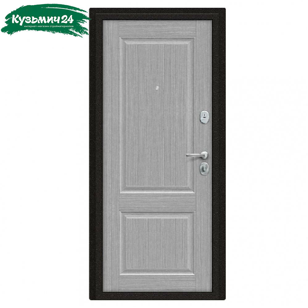 Дверь металлическая Bravo Эконом Optim 033-2717, серый клен, антик медный, 205х96 R, 1 шт.