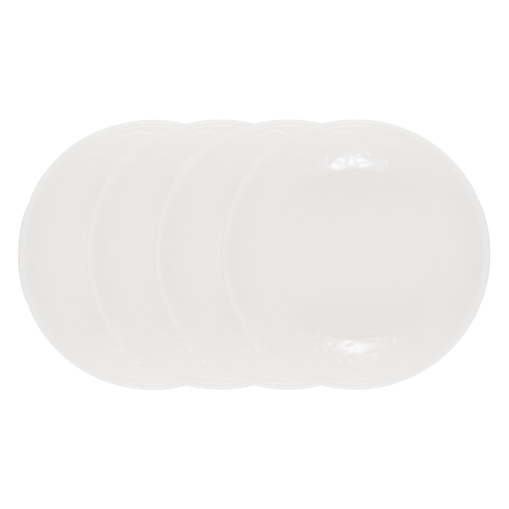 Набор блюдец Gipfel Silvia 42929, 10 см, 4 предмета, фарфор, белый