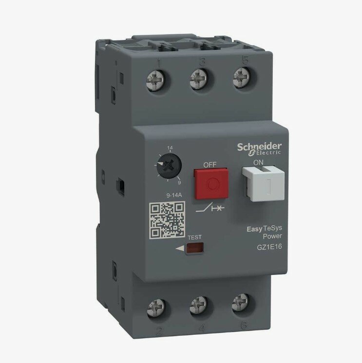 Силовой автомат защиты двигателя GZ1E16 EasyPact TVS 14А 3P Schneider Electric