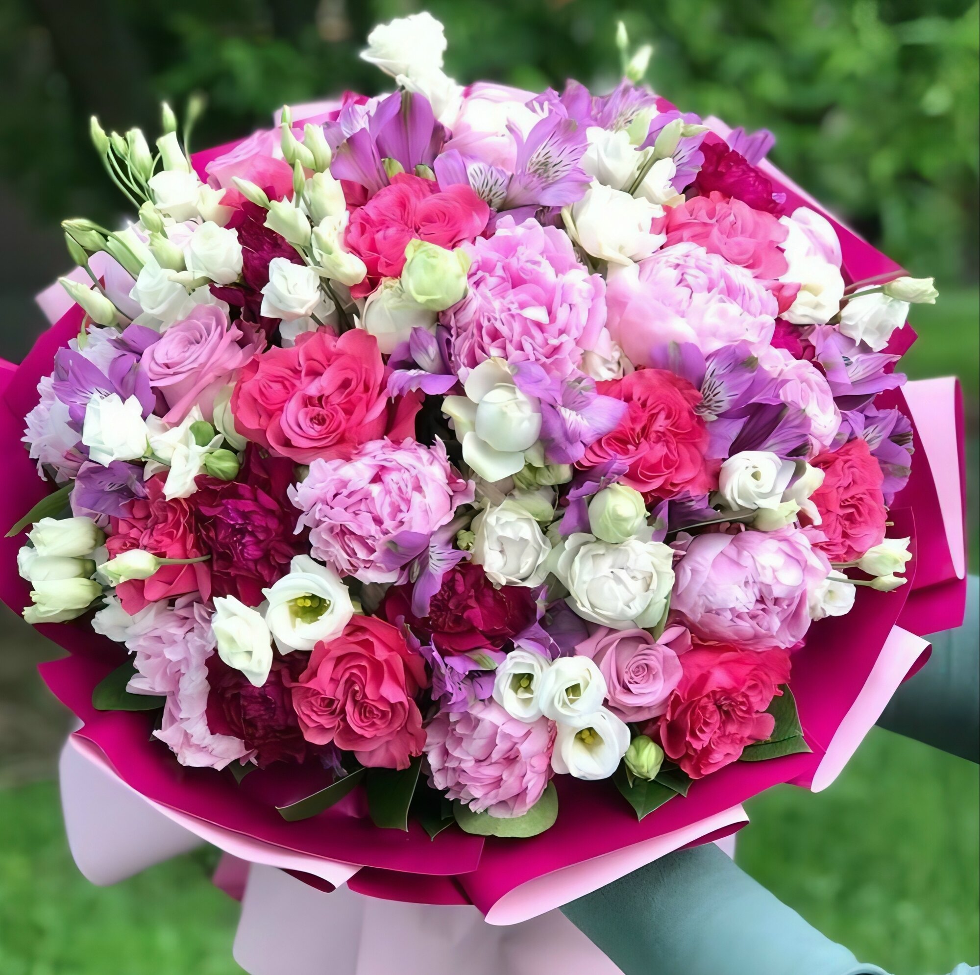 Букет сборный 51 цветок, большой красивый букет цветов, шикарный, премиум цветы, премиум букет