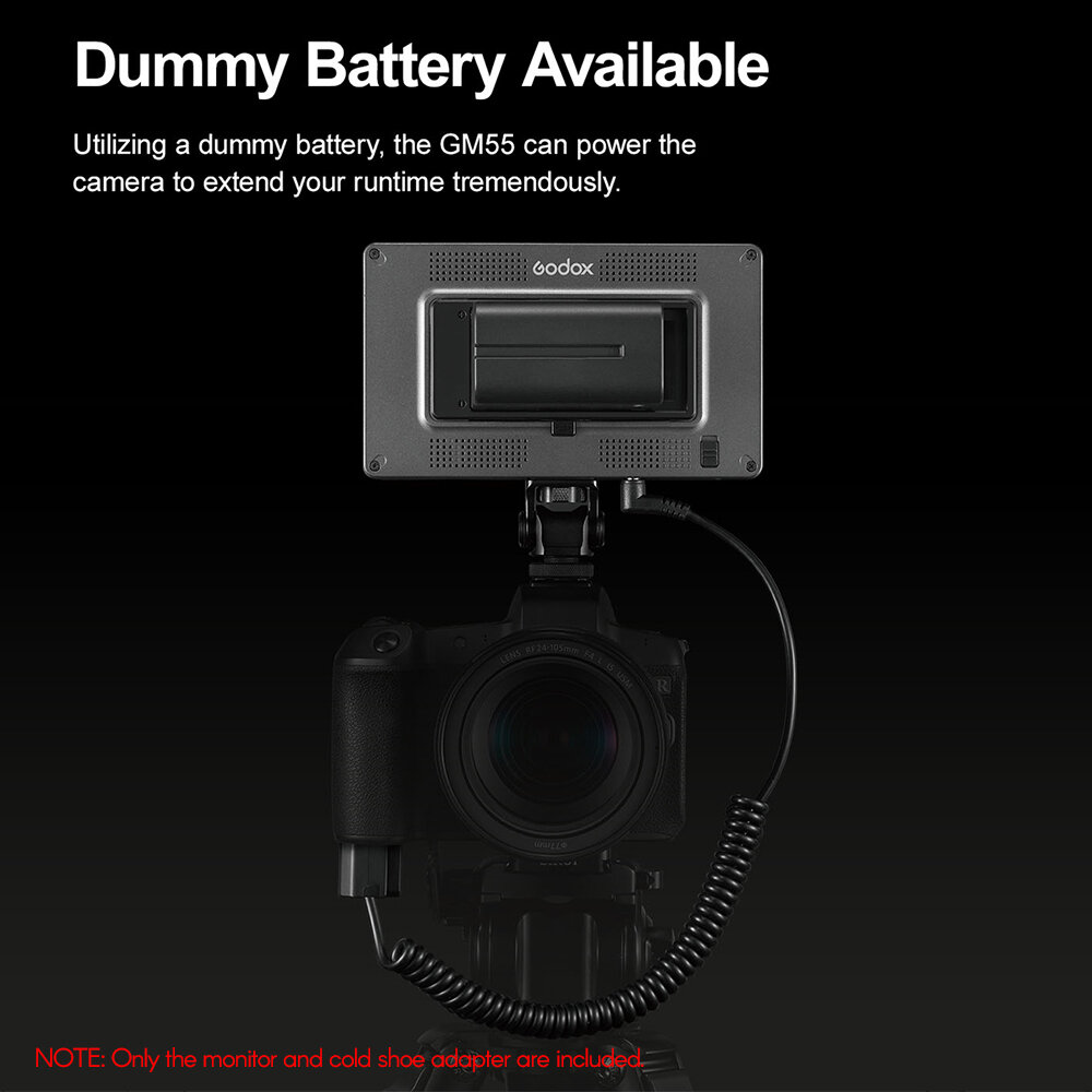 Godox GM55 5.5-дюймовый сенсорный IPS-монитор на камере с выходом 4K HDMI с широким углом, Andoer