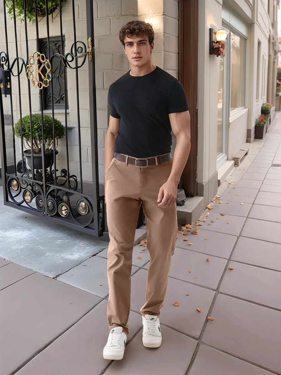 Брюки слаксы классические прямые чиносы слаксы