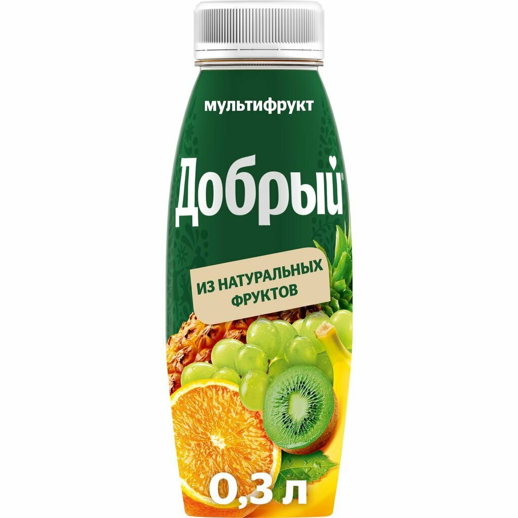 Нектар добрый Мультифруктовый обогащенный провитамином А, 0.3л