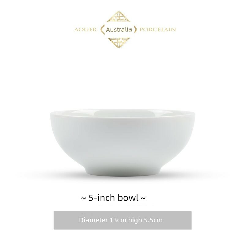 Элитные тарелки и миски с подглазурной росписью, керамические миски для еды из высококачественной белой глины из