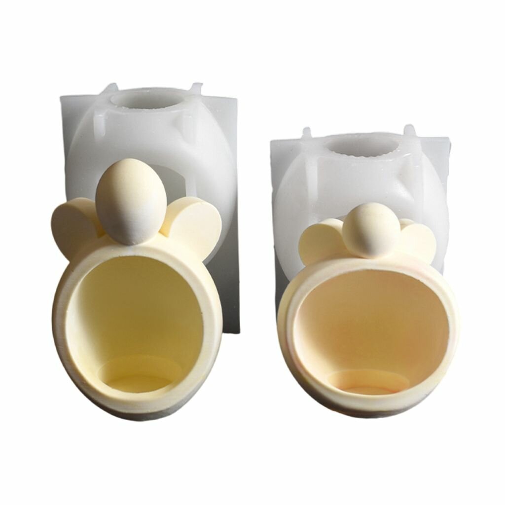 Набор из 2 частей, гипсовая форма для подсвечника с крылатым ангелом