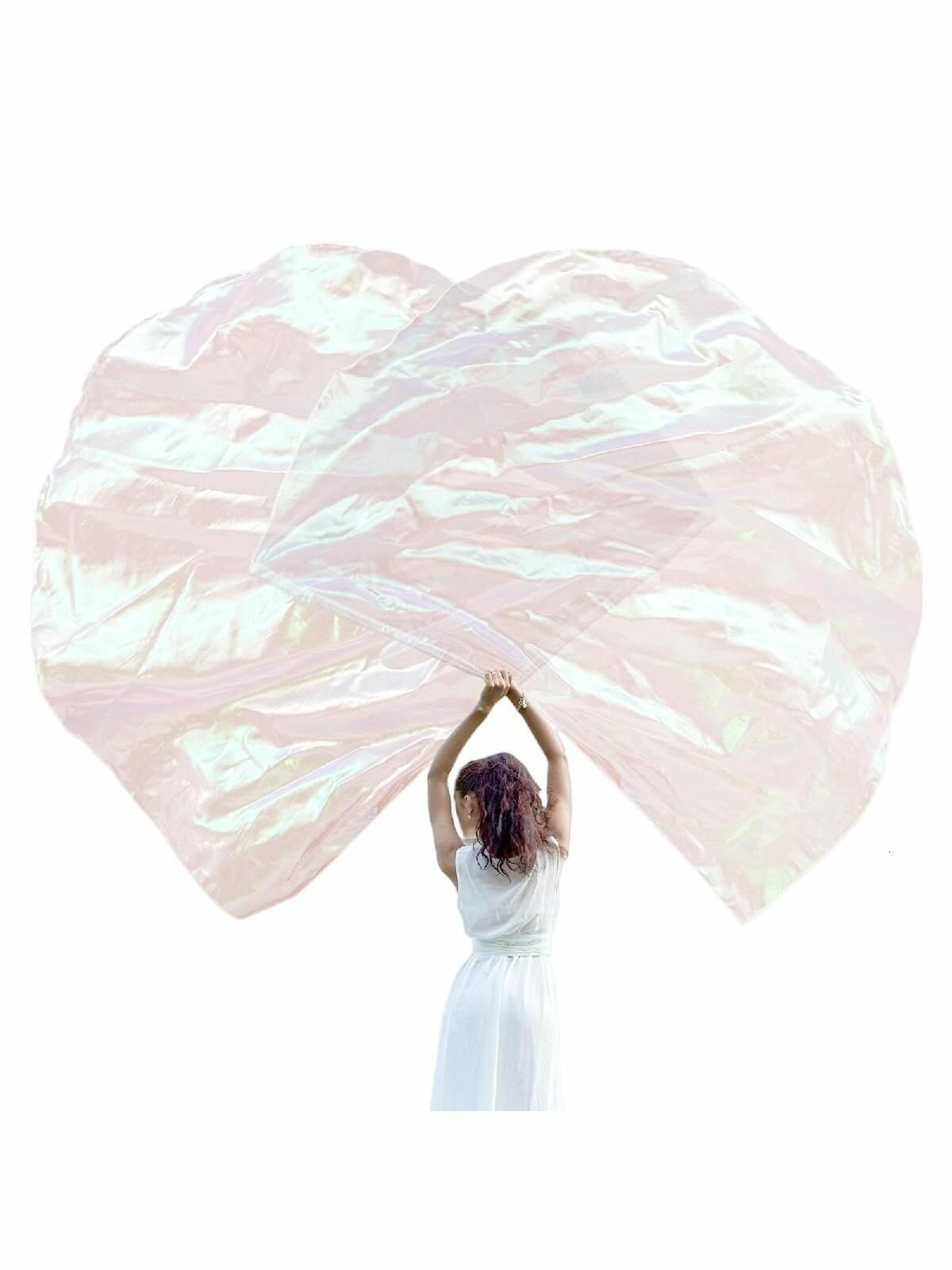 Флаг с крыльями ангела для поклонения и танцев, Красочный белый цвет