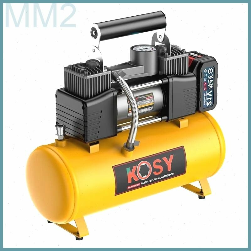 Литий-ионный портативный компрессор с воздушной подушкой 21 В для покраски, столярных работ и шиномонтажа с высокой мощностью и беспроводным насосом
