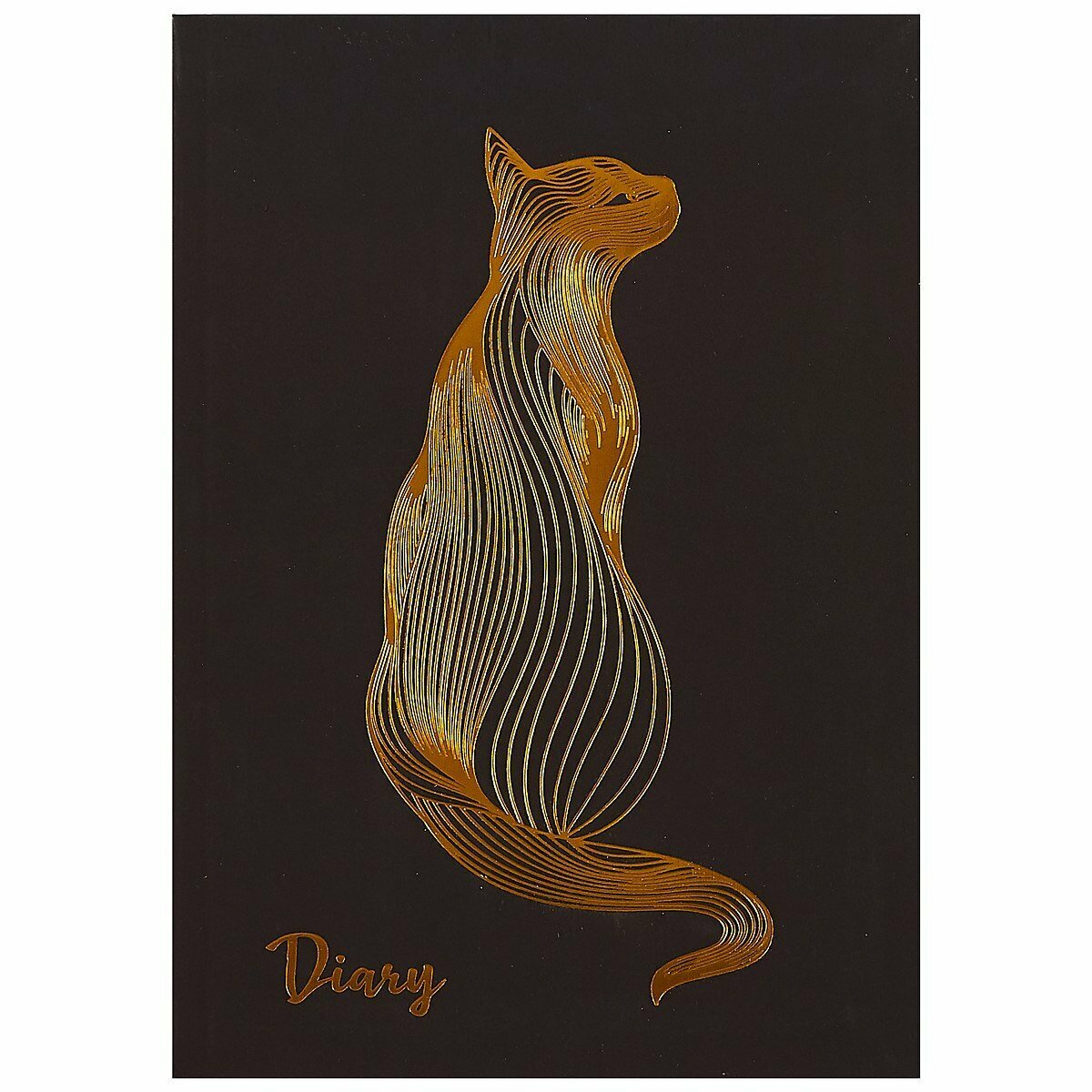 Ежедневник недат. А5 80л "Золотой кот" 7БЦ, лам. софт-тач, тисн. фольгой, офсет