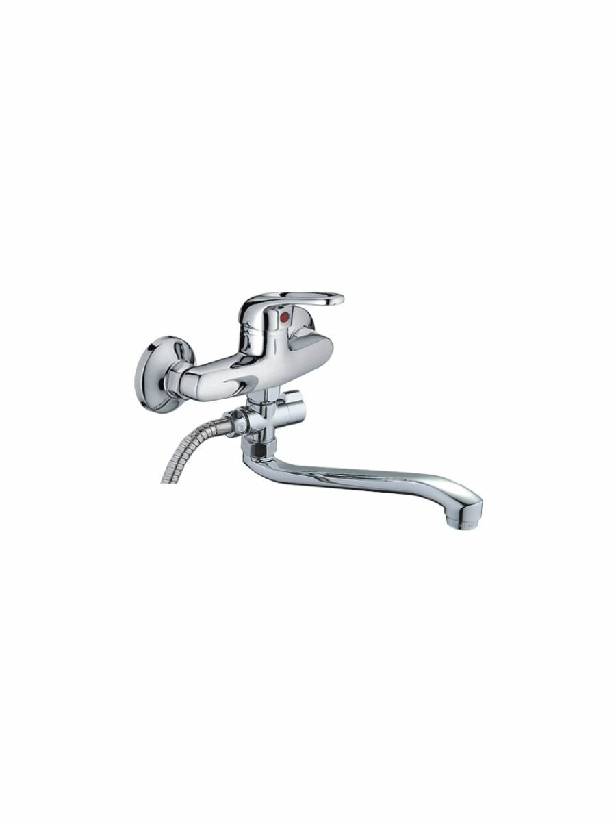 Смеситель ванна LEDEME картридж 35мм длинный излив L2139-B