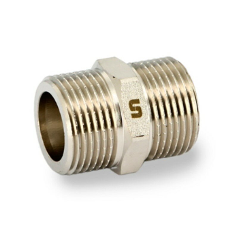 Ниппель резьбовой удлинённый 3/4" (НР) никель UNI-FITT OPTIMAL (601N3301)