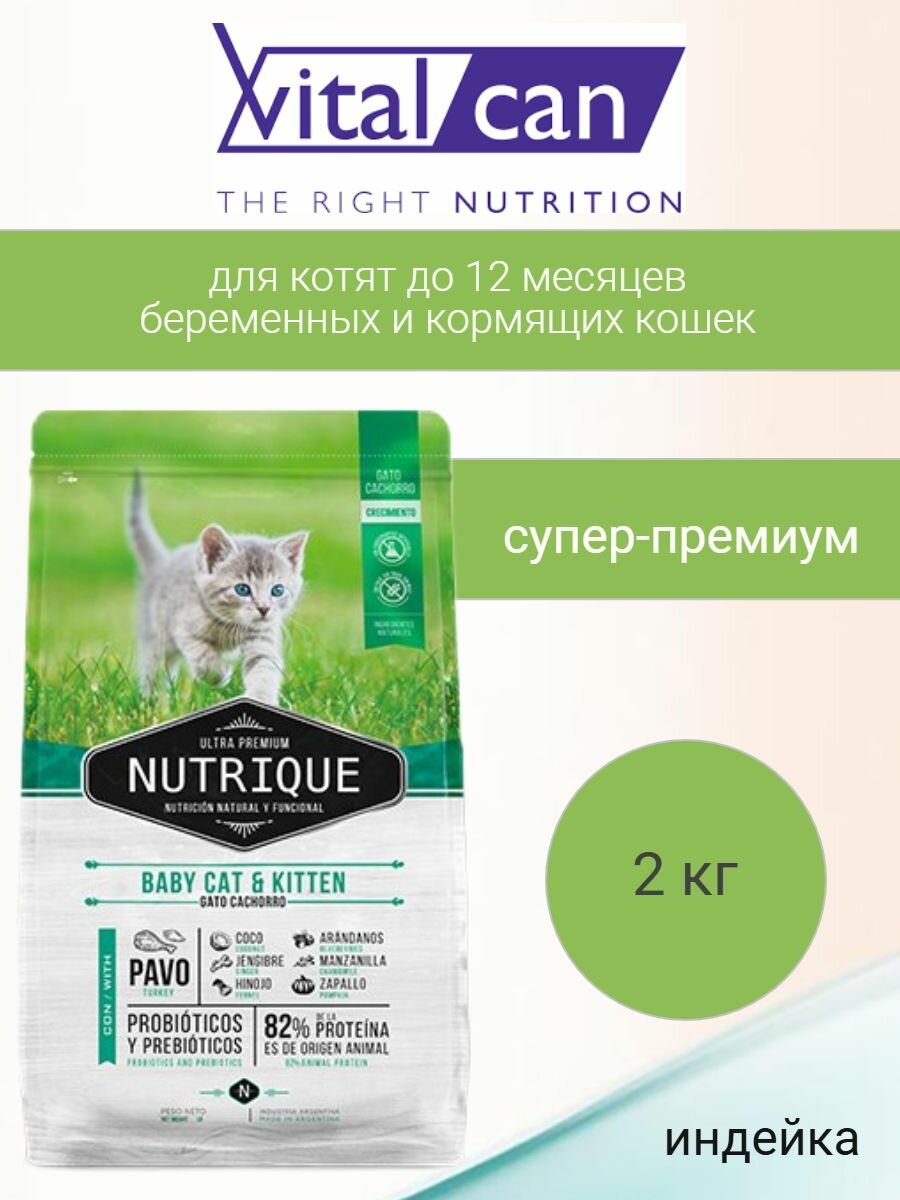 Виталкан Корм Nutrique Cat Kitten для котят 2 кг