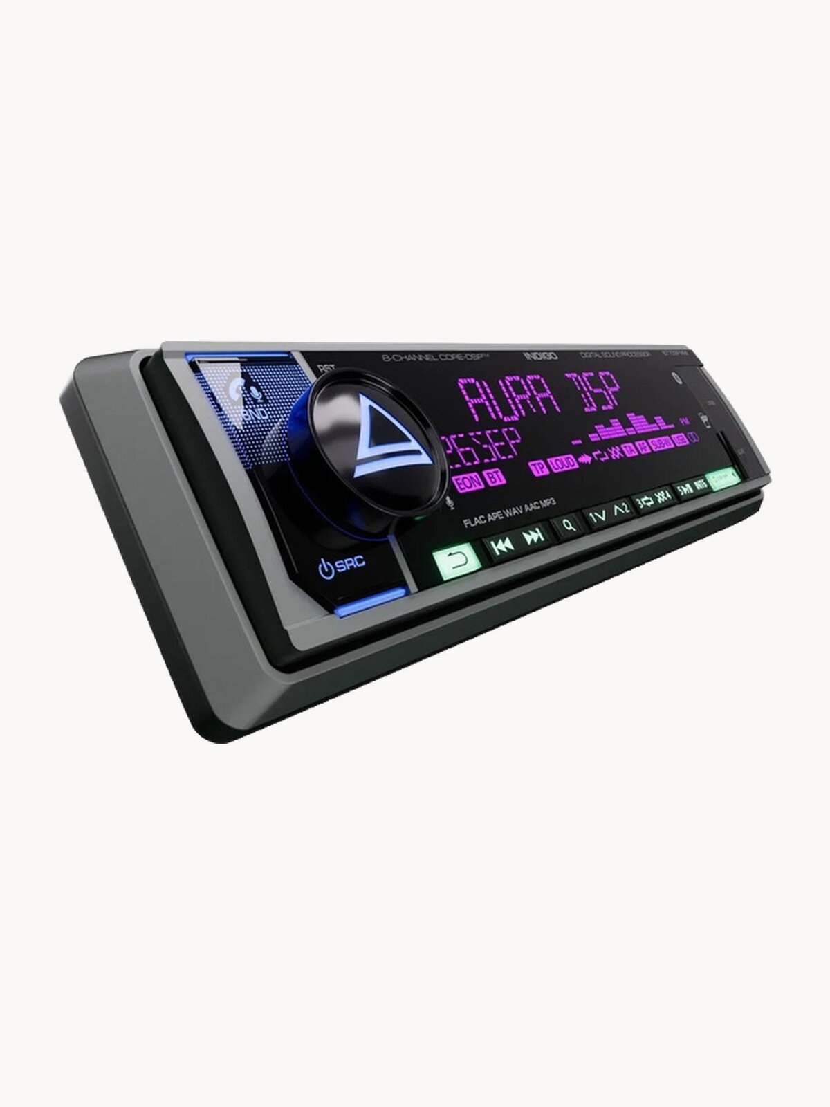 Магнитола AurA INDIGO-877DSP MkII, 8 каналов, DSP процессор, Bluetooth 5.1, FLAC, USB, настройка с приложения